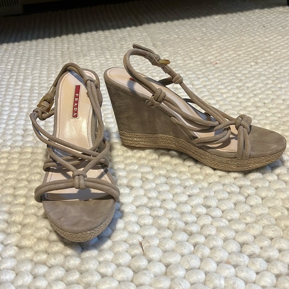 Prada | Shoes | Prada Espadrille Wedges | Poshmark